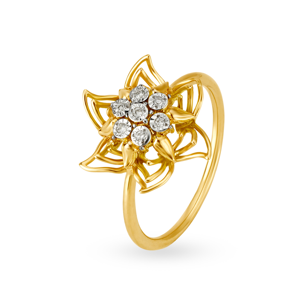 Buy Entrancing 18 Karat Yellow And White Gold And Diamond Majestic ...