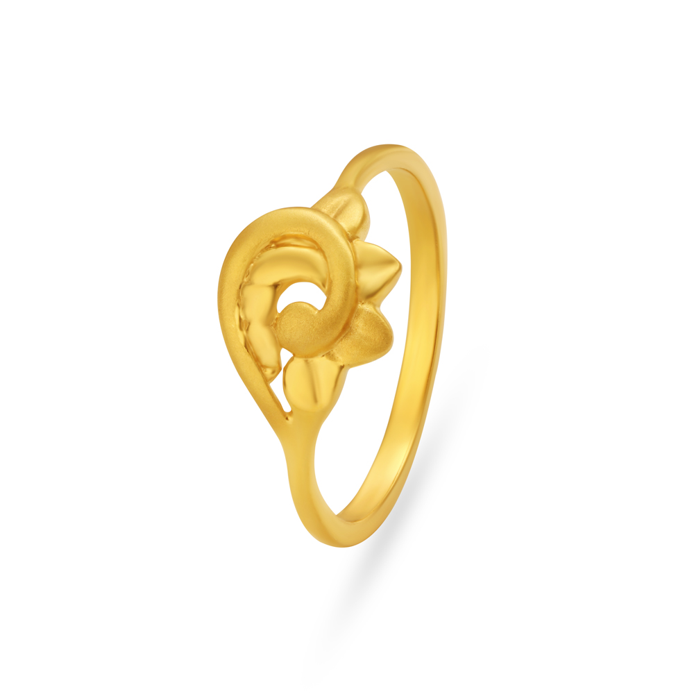 Buy Stylish Floral Gold Finger Ring For Kids at Best Price | Tanishq UAE