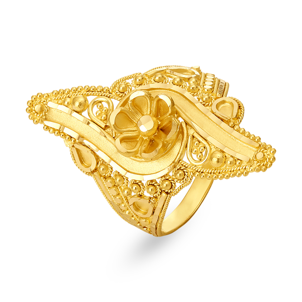 Buy Stunning Floral Gold Ring for the North Indian Bride at Best Price ...