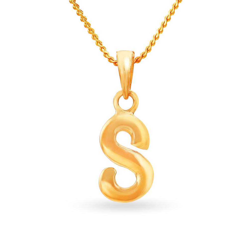 Buy Beautiful 22 Karat Gold Alphabet Pendant In Matte at Best Price ...