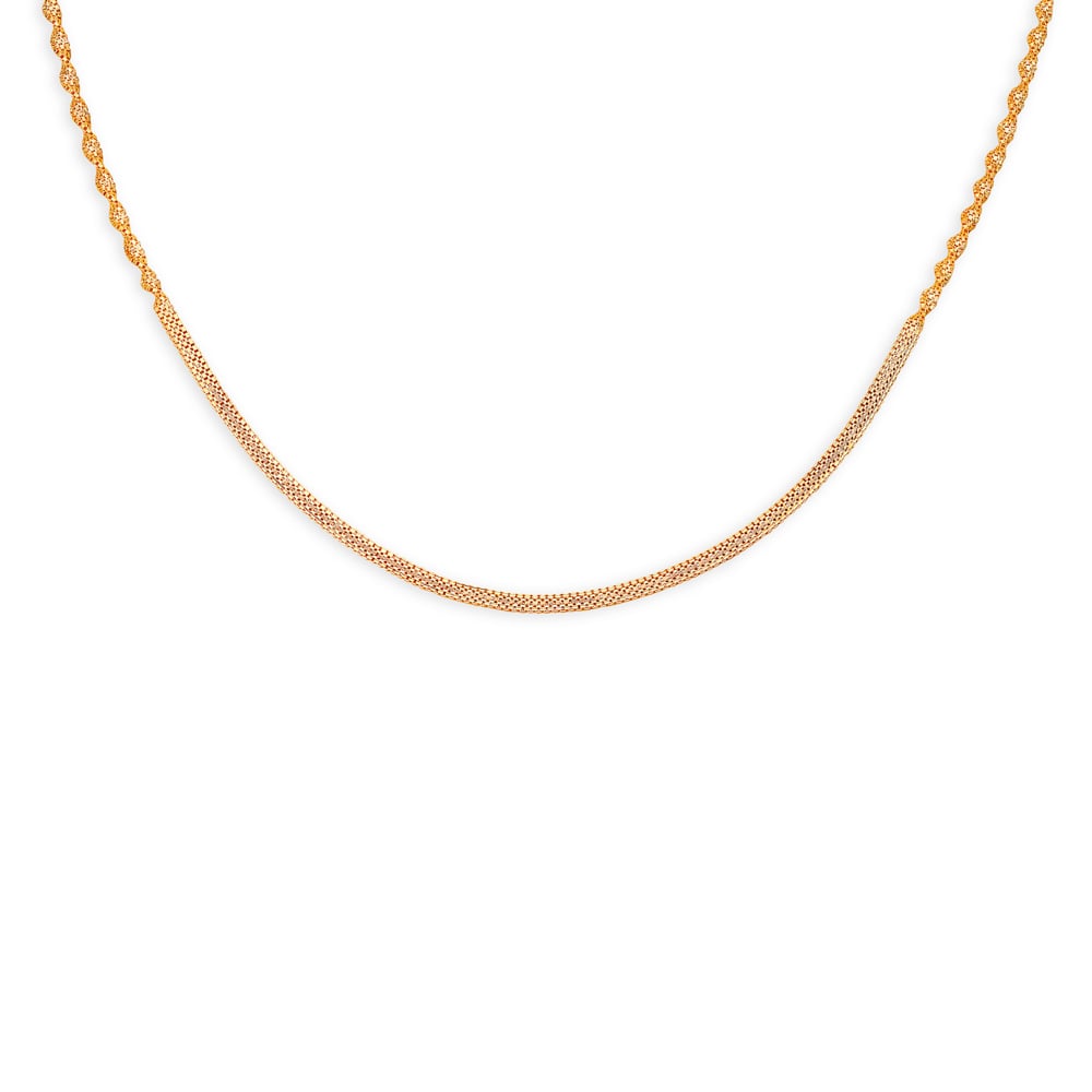 Buy Elaborate Geometric Gold Chain at Best Price | Tanishq UAE