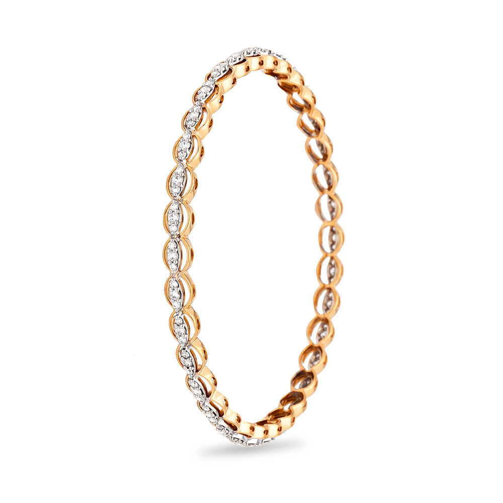 Buy Modern Splendor Diamond Bangle at Best Price | Tanishq UAE