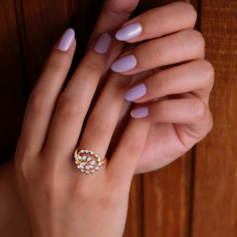 Buy Ethereal Diamond Finger Ring at Best Price | Tanishq UAE
