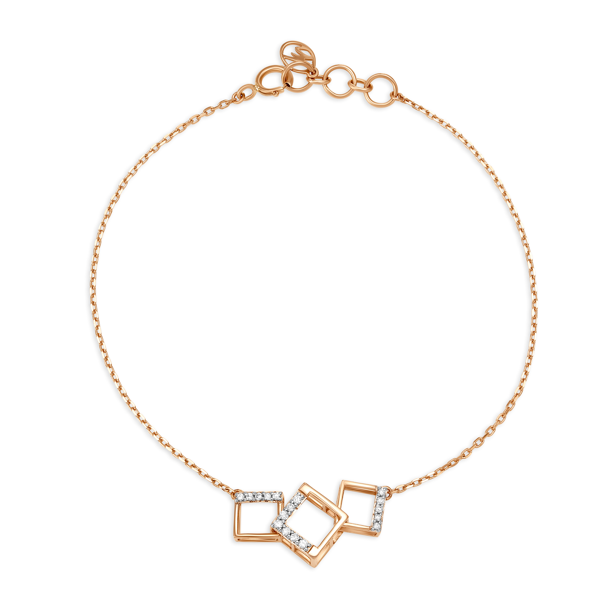 Buy 18KT Rose Gold Diamond Bracelet at Best Price | Tanishq UAE