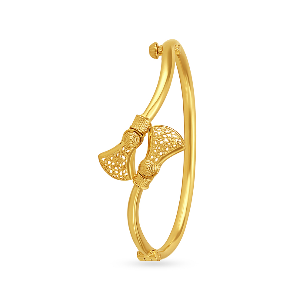 Buy Splendid Filigree Work Gold Bangle at Best Price | Tanishq UAE