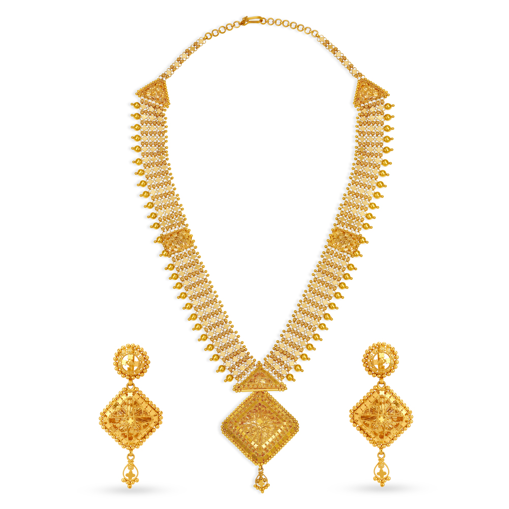 Buy Stately Gold Haram Set for the Gujarati Bride at Best Price ...