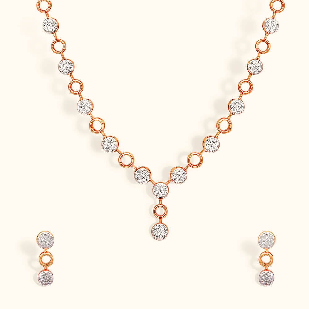 Buy Tanishq 18KT Diamond Necklace Set for Women at Best Price | Tanishq UAE